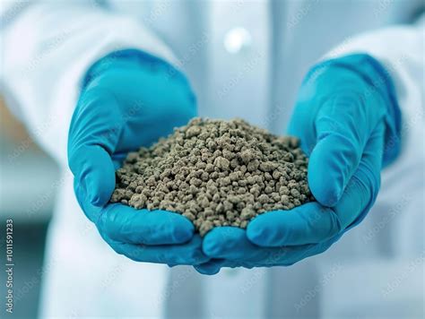 Lab Worker Conducting Sieve Analysis On Fine Aggregates For Particle Size Distribution Fine