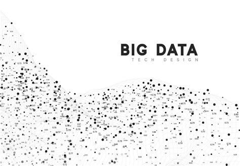 Premium Vector Big Data Technology Background Abstract Digital Wavy