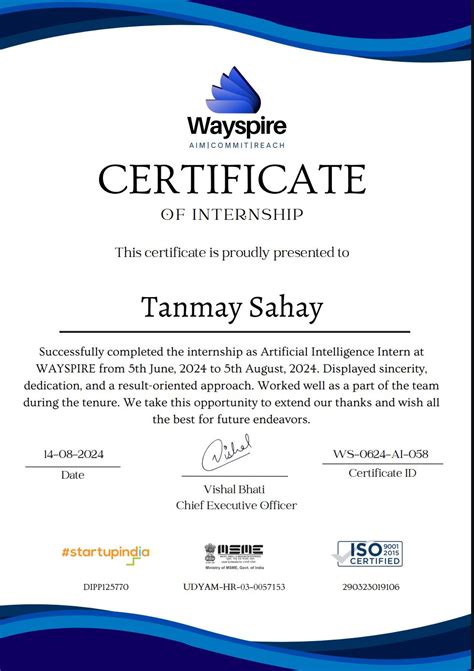 tanmay sahay on linkedin completed my 2 months internship program on