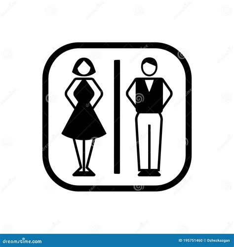 Vektor Man&woman Symbole. Toilettenzeichen. Das Symbol Mit Einem ...