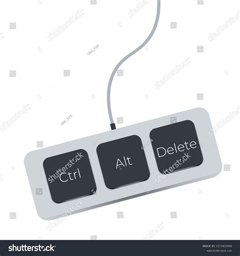 Ctrl Alt Del On White Background Stock Vector Royalty Free Shutterstock