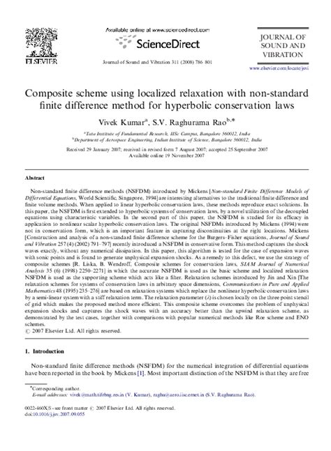 Pdf Composite Scheme Using Localized Relaxation With Non Standard