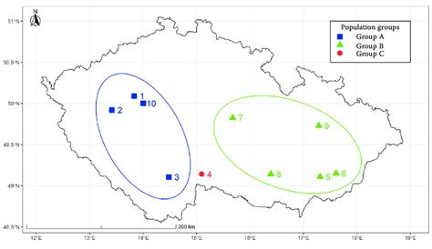 Scatterplot Of Population Clusters Download Scientific Diagram