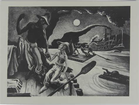 Thomas Hart Benton Huck Finn Offset Lithograph