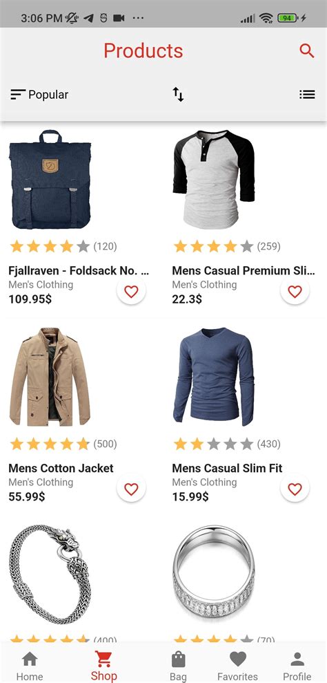 github egemenongel flutter e commerce app e commerce app built using