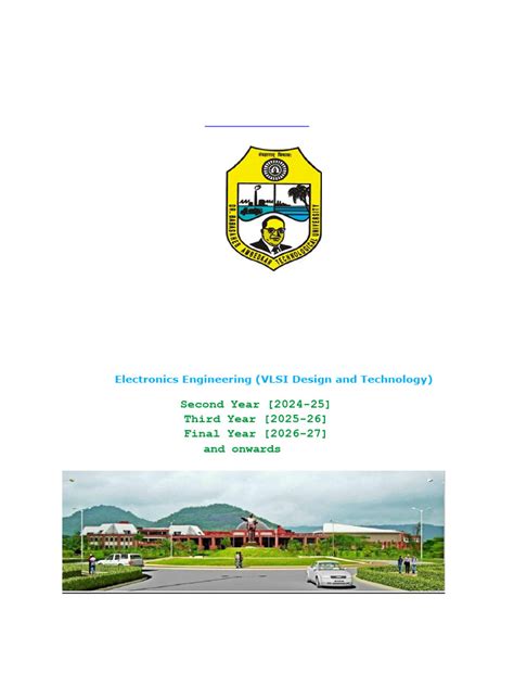 B Tech Second Year Vlsi Design And Technology Non Nep Syllabus For Affiliated Institutes Only