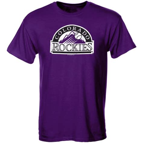 Colorado Rockies Youth Purple Distressed Logo T Shirt
