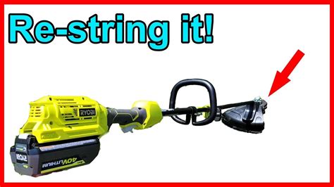 How To Replace Reload String On Ryobi 40v Trimmer Youtube
