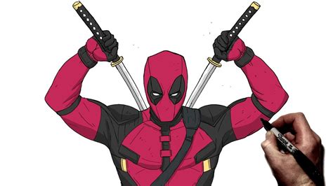 How To Draw Deadpool Step By Step Deadpool 3 Youtube