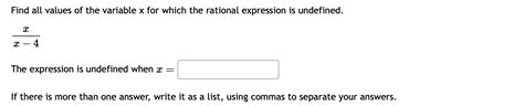 solved find all values of the variable x ﻿for which the