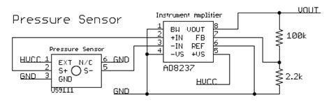 Left Shows The Schematics Of The Pressure Sensor Circuit The Download Scientific Diagram