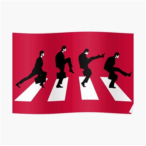 The Beatles Abbey Road Monty Python Design Poster For Sale By