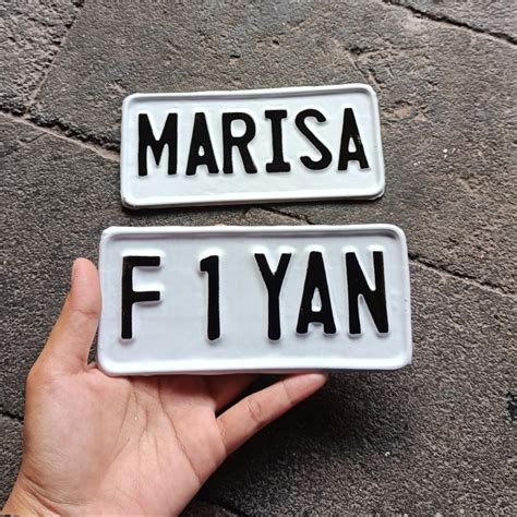 Jual Plat Sepeda Listrik Custom Nama Untuk Sepeda Listrik Proses Hari Shopee Indonesia