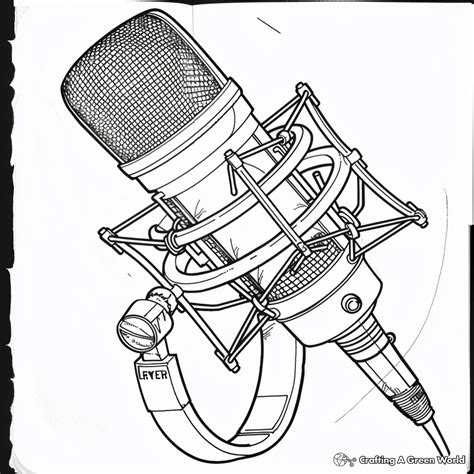 Microphone Coloring Pages Free And Printable