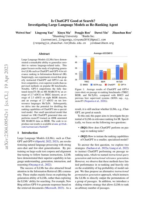 Pdf Is Chatgpt Good At Search Investigating Large Language Models As
