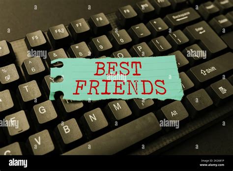 Text Caption Presenting Best Friends Word For A Person You Value Above