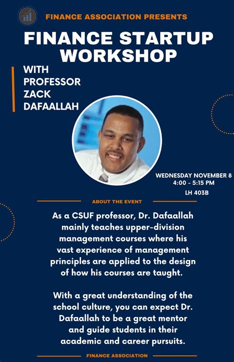 Finance Association Csuf Members We Will Be Having A Finance Startup