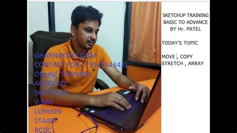 sketchup day 3 move copy stretch array youtube