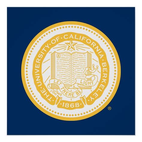 Uc Berkeley School Seal Poster 24x24 Berkeley Poster Dream School