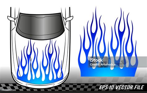 전기 스포츠카 후드 불꽃 데칼 비닐 스티커 그래픽 경주 용 자동차 부족 화재 불꽃 벡터 Eps 파일입니다 차 정상 두건 보닛을