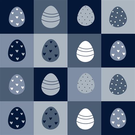 Retro Easter Pattern With Easter Eggs In 60s Style 21194635 Vector Art At Vecteezy