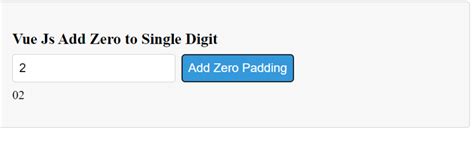 Vue Js Add Zero To Single Digit Javascript Example