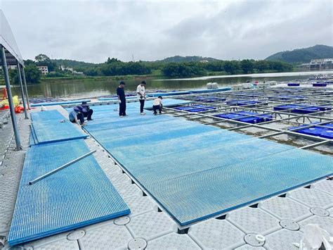 Durable Plastic Modular Pontoon Floating Walkway Bridge Hdpe Floating Dock Cubes Wholesale