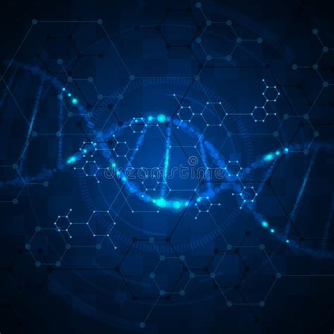 Abstract Molecular Hexagon Pattern Tech Sci Fi Design Concept Background Stock Vector