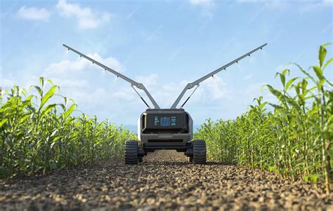 Premium Photo Agricultural Robots Work In Smart Farms Robot Spraying