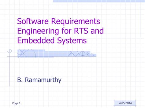 Ppt Software Requirements Engineering For Rts And Embedded Systems Powerpoint Presentation