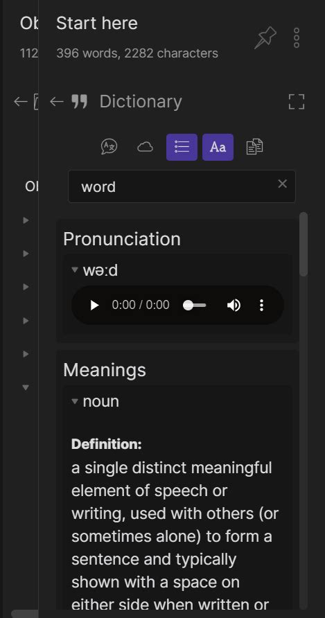 Bug Dictionary View Pane Does Not Work On Mobile Issue Phibr Obsidian Dictionary