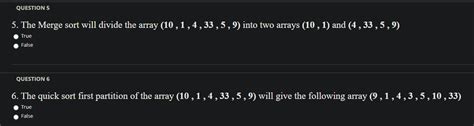 Solved QUESTION The Merge Sort Will Divide The Array Chegg