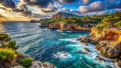 Breathtaking Mallorca Coastline Dramatic Seascape Featuring Majestic
