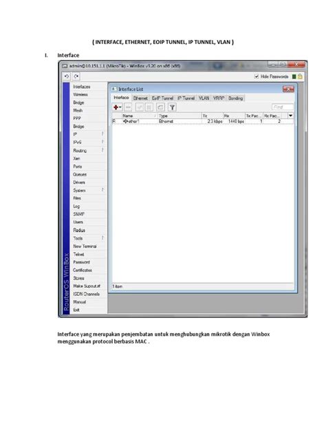 Interface Ethernet Eoip Ipip Vlan Pdf