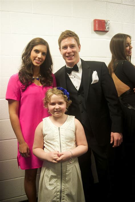 Hero Addison Poses For A Photo With Matt Calvert And His Girlfriend Blue Jacket Style