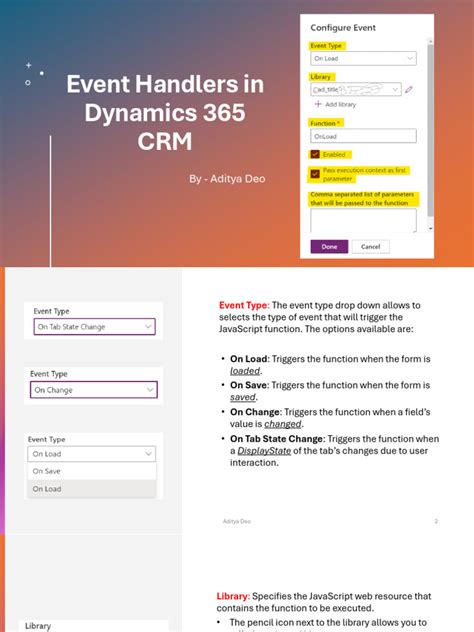 Event Handlers In Dynamics 365 Crm 1730692347 Pdf Java Script Parameter Computer Programming