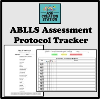 ABLLS R Assessment Tracker Sheets By ASD Creation Station TpT