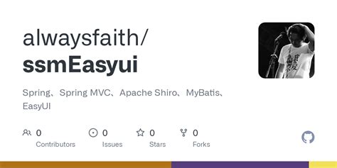 GitHub Alwaysfaith SsmEasyui SpringSpring MVCApache ShiroMyBatisEasyUI