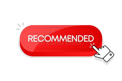 Recommended 3d Button Mouse Touched Button Vector Illustration Stock Vector Illustration Of