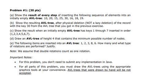 Solved Problem 1 30 Pts Show Result Every Step Inserting Following