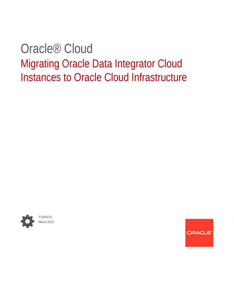 Migrating Oracle Data Integrator Cloud Instances Oracle Cloud