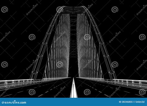 3d Wireframe Render Of A Robotics Facility Architectur Ai Generated Royalty Free Stock