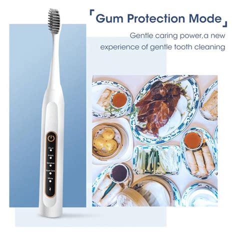 Звукова акумулаторна електрическа четка за зъби 4 глави за четки четки Dupont 20 000 вибрации