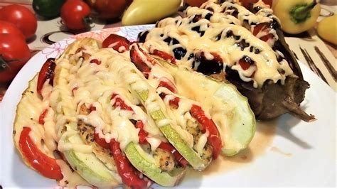 Запеченные Овощи в Духовке Веер из Баклажан в духовке Baked Vegetables Youtube