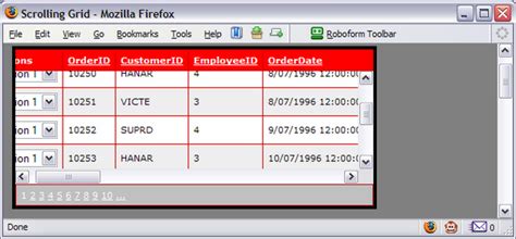 ScrollingGrid A Cross Browser Freeze Header Two Way Scrolling DataGrid CodeProject