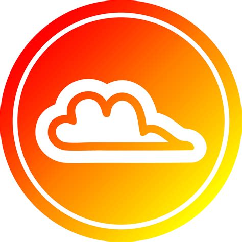 Weather Cloud Circular In Hot Gradient Spectrum 8817249 Vector Art At Vecteezy