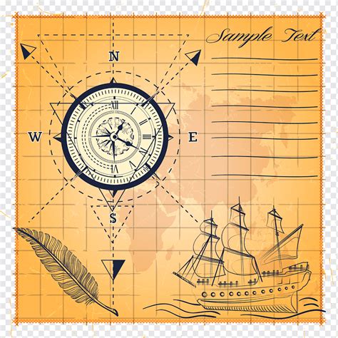 Antike Karte Kompass Zeichnung Kompass Rose Karte Illustration Alte