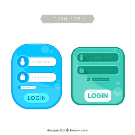Blue Login Box Vectors And Illustrations For Free Download