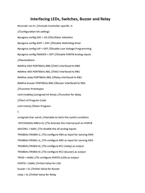 Interfacing Leds Pdf