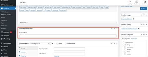 how to add custom fields to woocommerce products